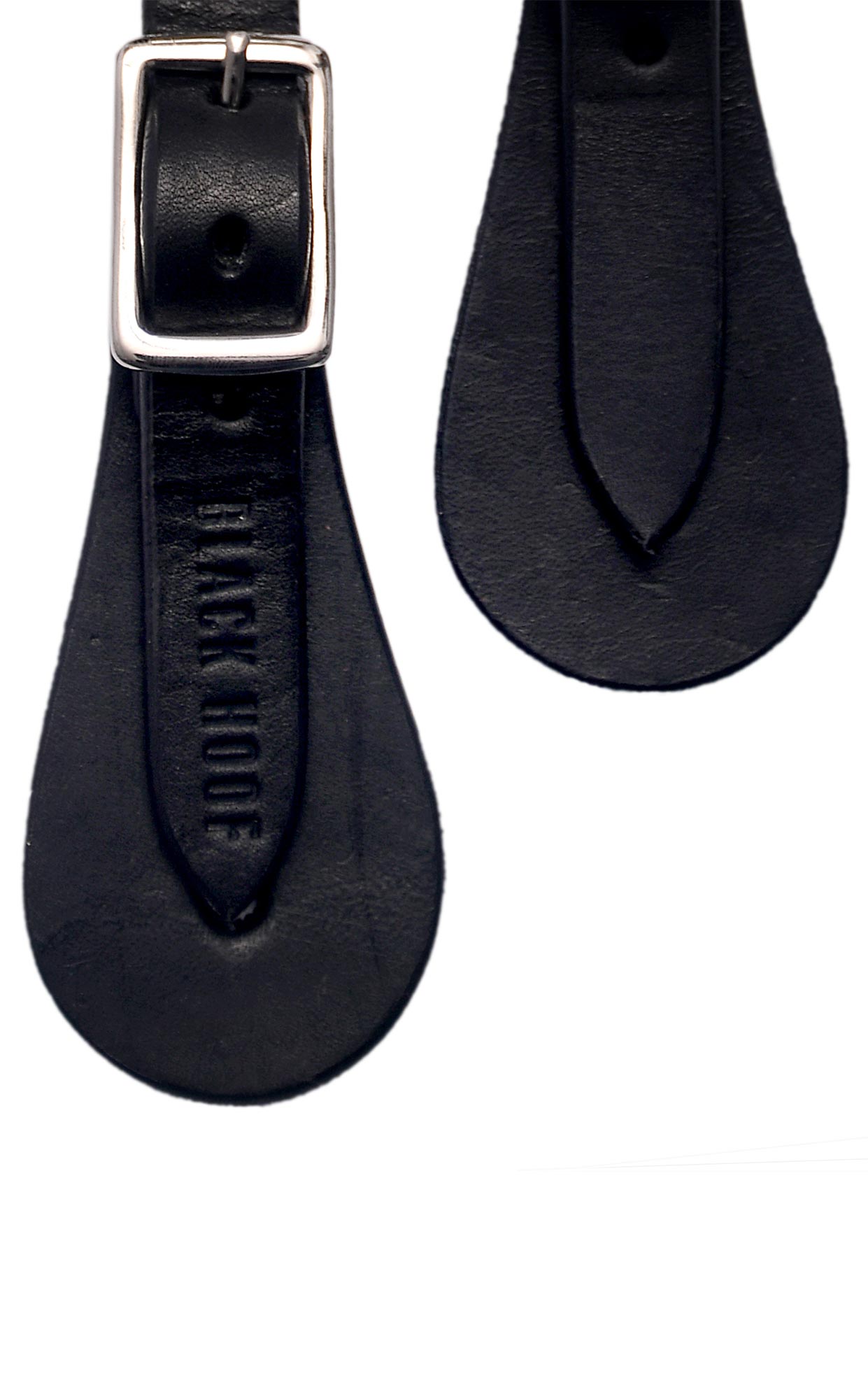 Black Leather Spur Straps Western Men Adjustable Boot Straps Single Ply ...